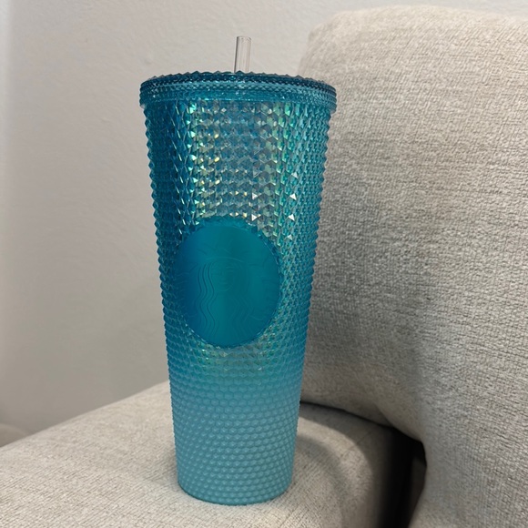 Starbucks | Dining | Starbucks Blue Textured Tumbler Cup | Poshmark
